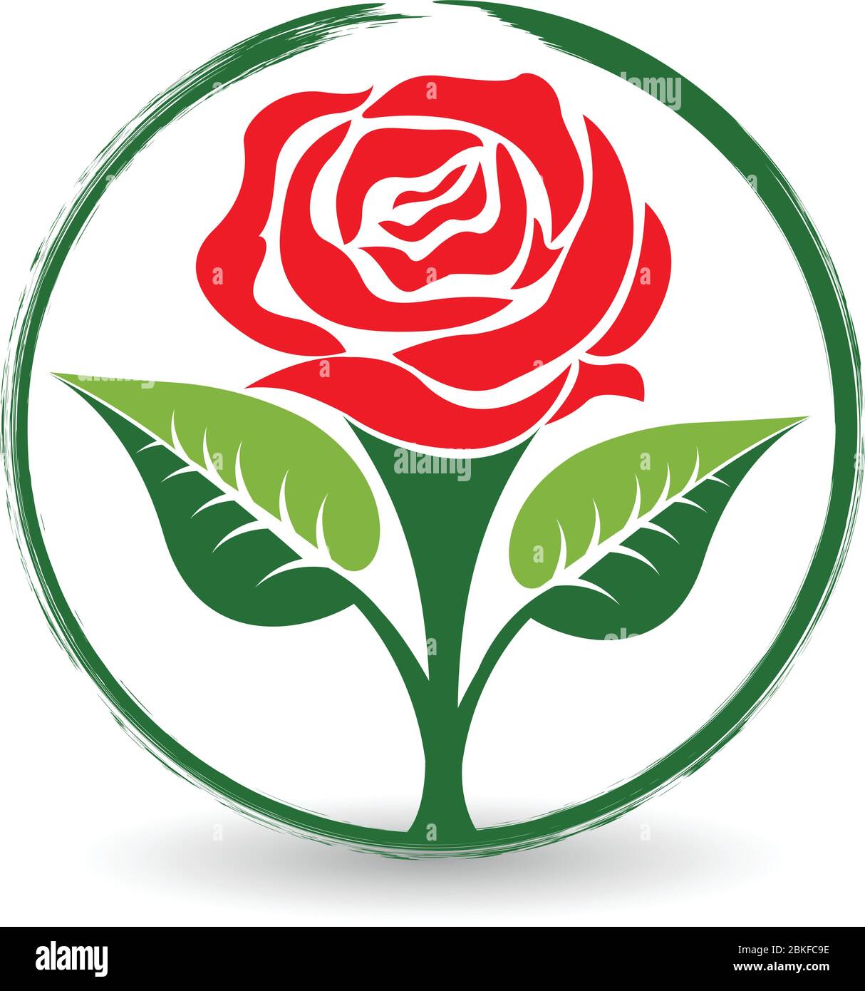 Illustration art of a rose logo with background Stock Vector Image ...