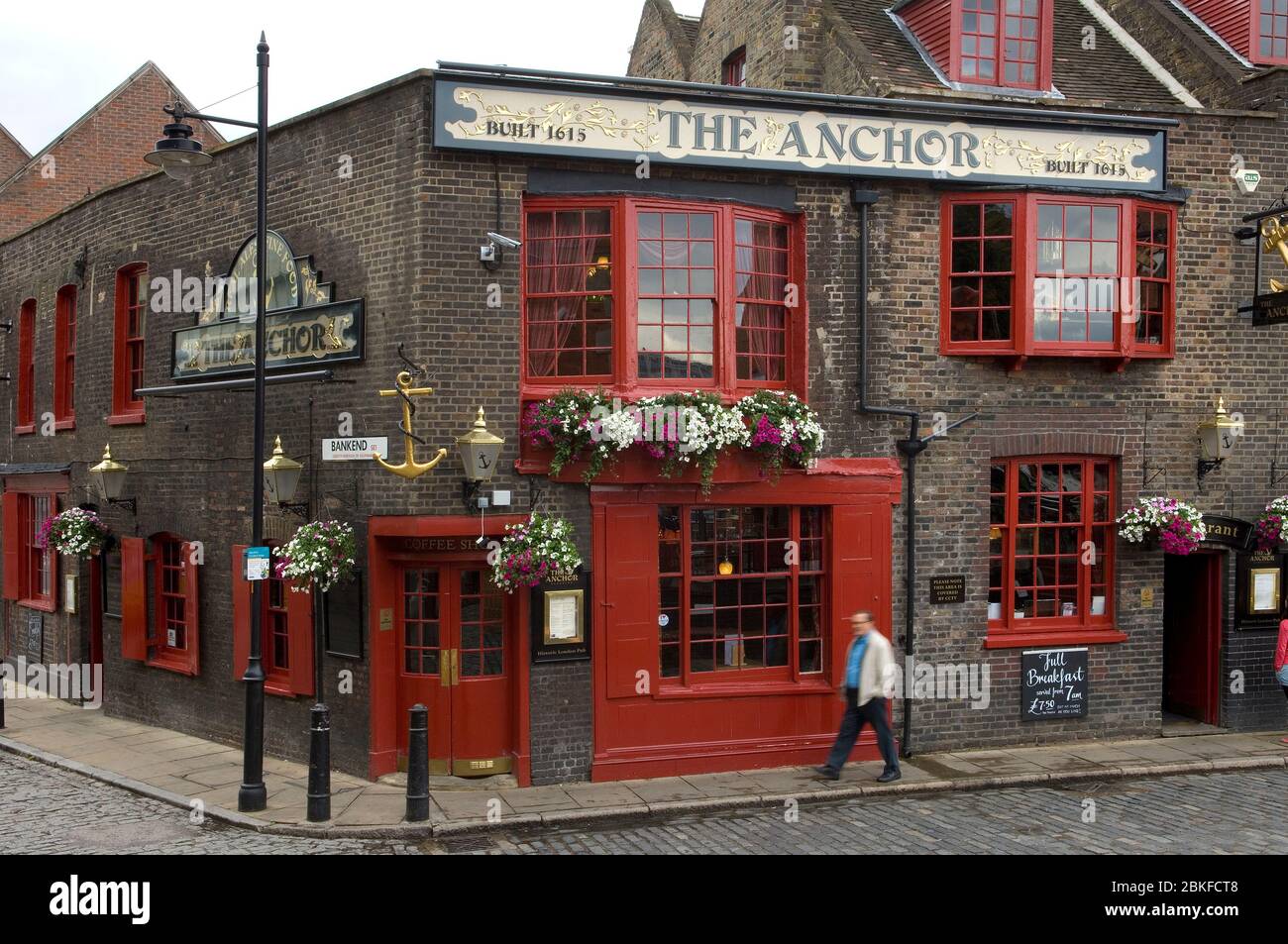 The Anchor pub exterior view, Southbank, London, England Stock Photo ...