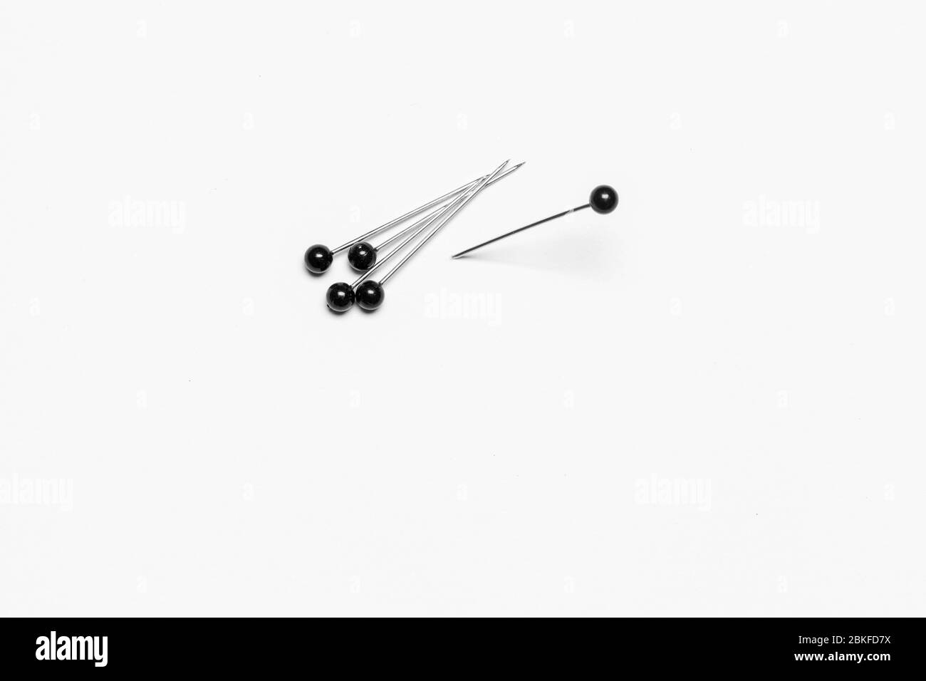Group of pushpins isolated over white background Stock Photo - Alamy