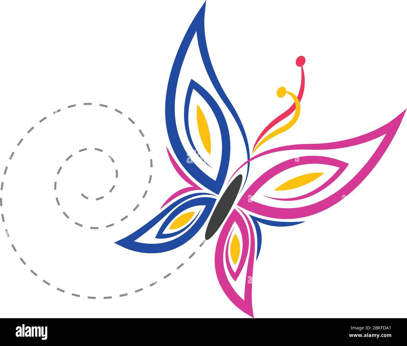 Illustration art of a butterfly logo with background Stock Vector Image ...