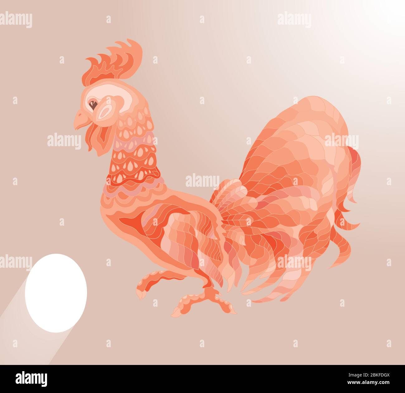Illustration of a rooster. Vector art Illustrations Stock Vector Image ...