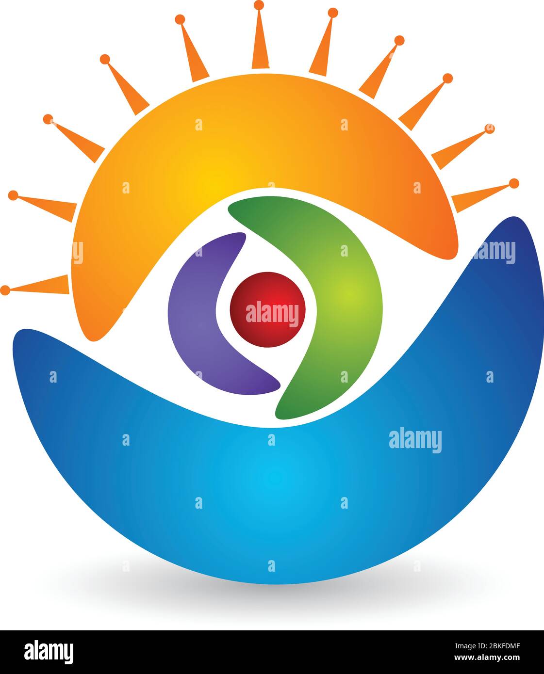 Illustration art of a eye logo with isolated background Stock Vector ...