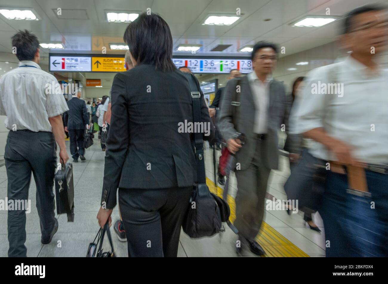 Commuters, Tokyo subway, Japan Stock Photo - Alamy