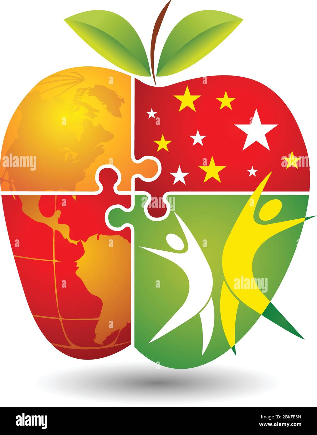 Illustration art of a health world design with isolated background ...