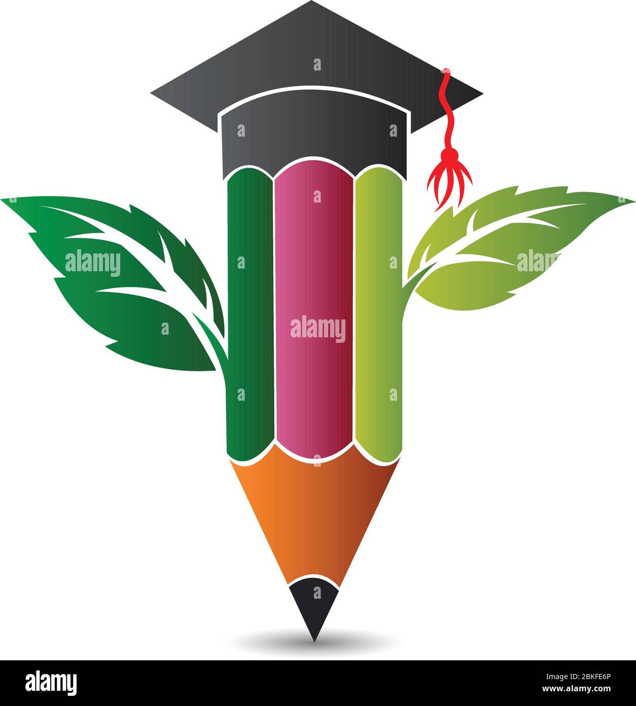 Illustration art of a Eco Education logo with isolated background Stock ...