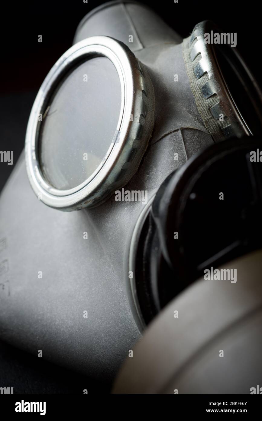 Retro gas mask close up Stock Photo - Alamy