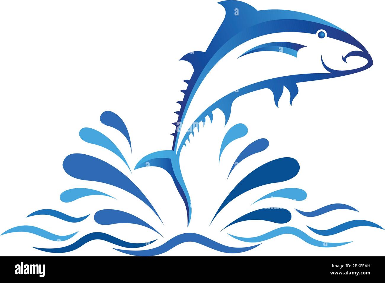 jump fish logo Stock Vector Image & Art - Alamy