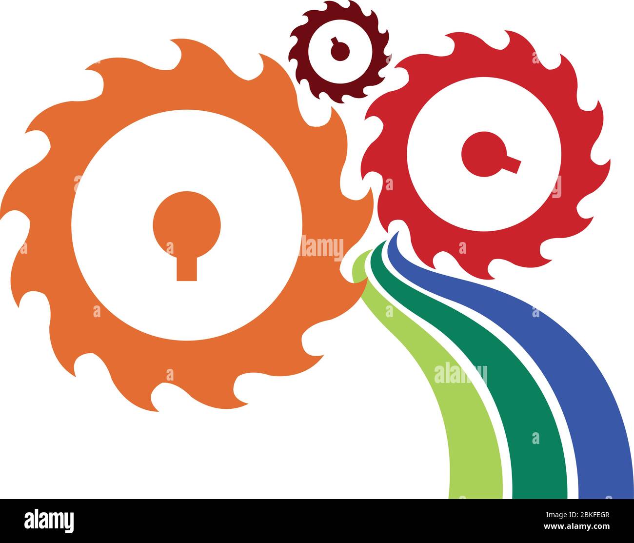 Illustration art of a gear logo with isolated background Stock Vector ...