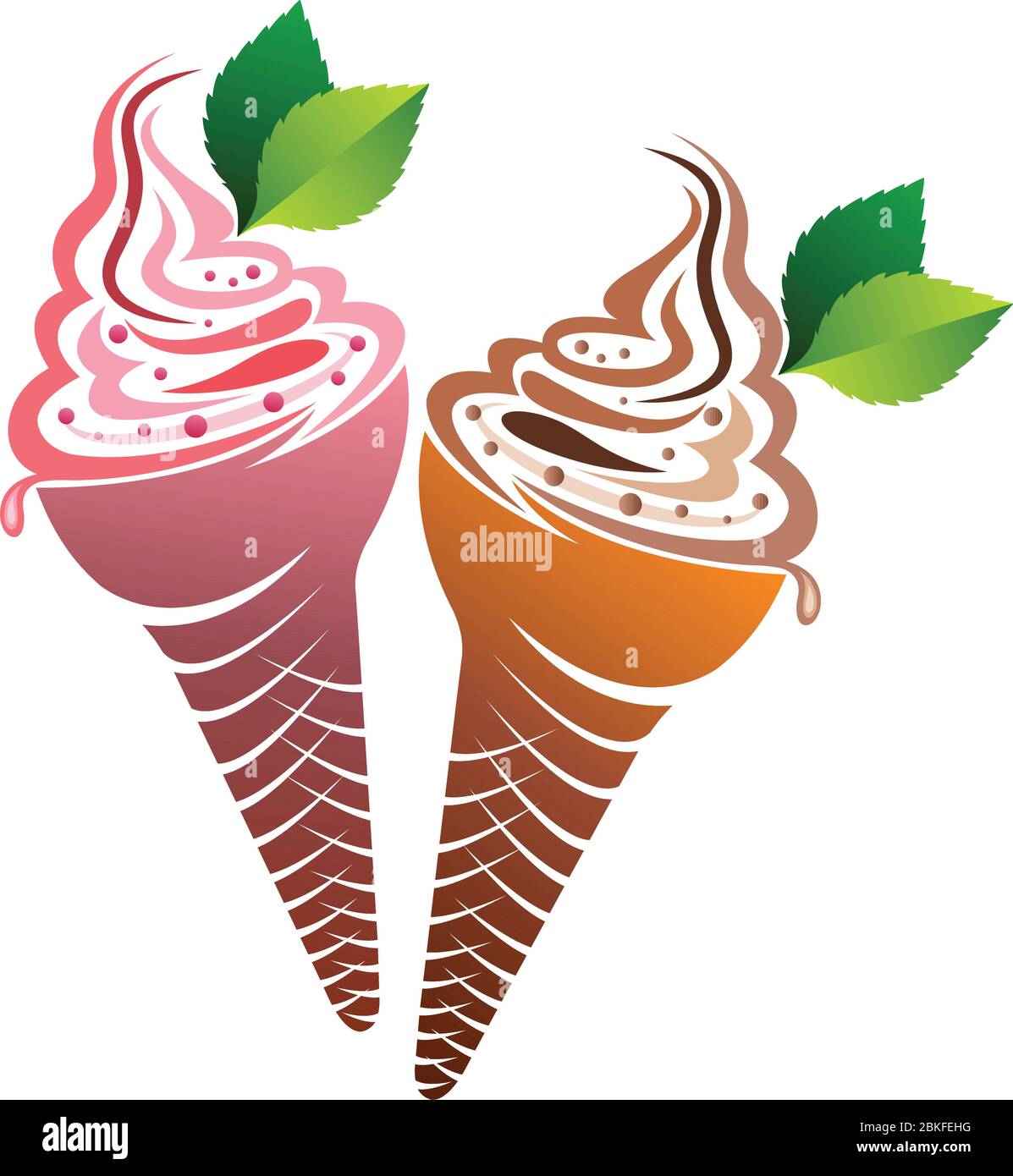ice cream cones Stock Vector Image & Art - Alamy