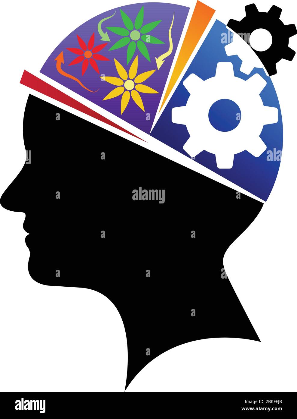 Illustration of a brain power logo with an isolated background Stock ...