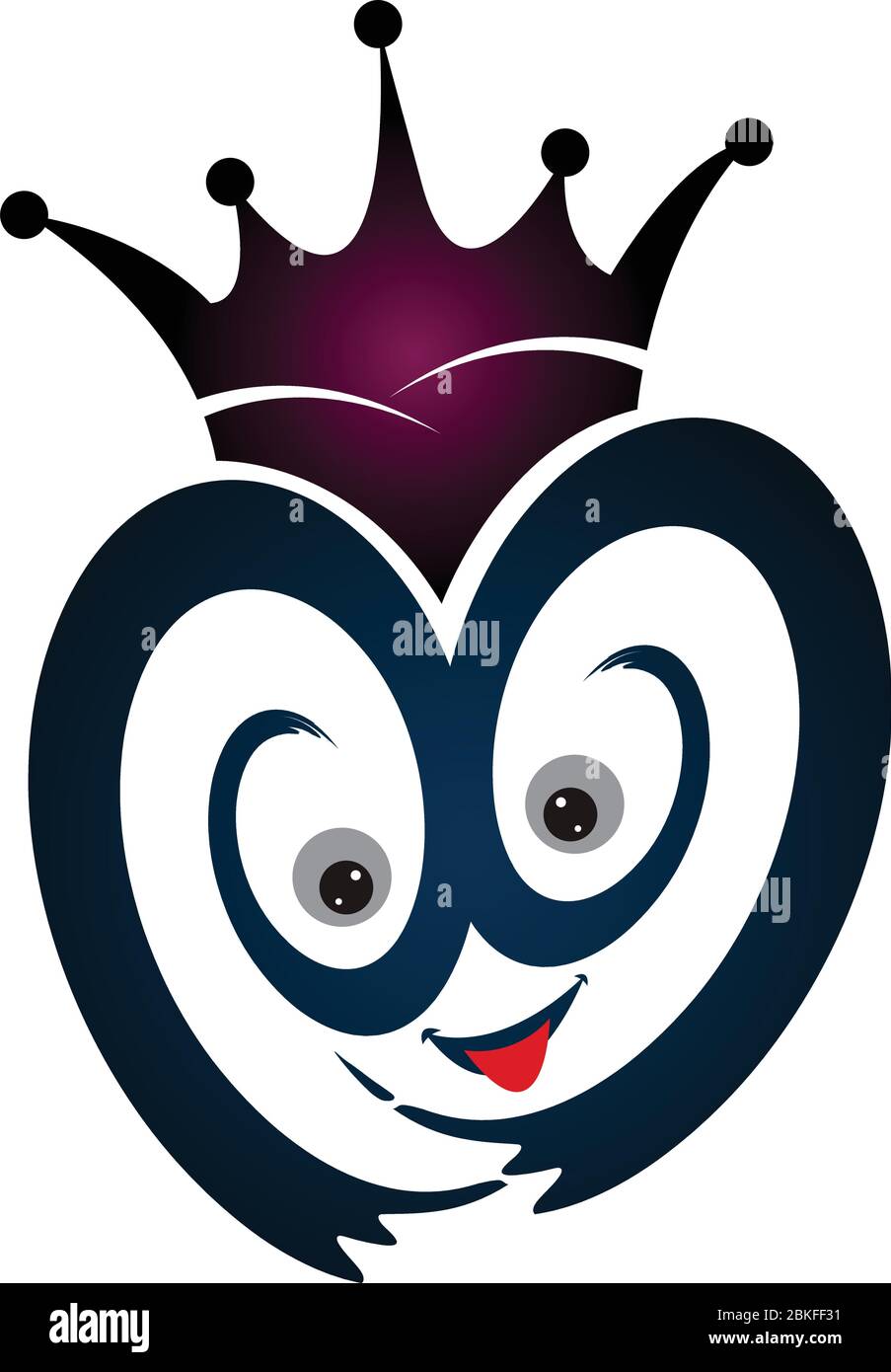 Illustration art of a crown couple logo with isolated background Stock ...