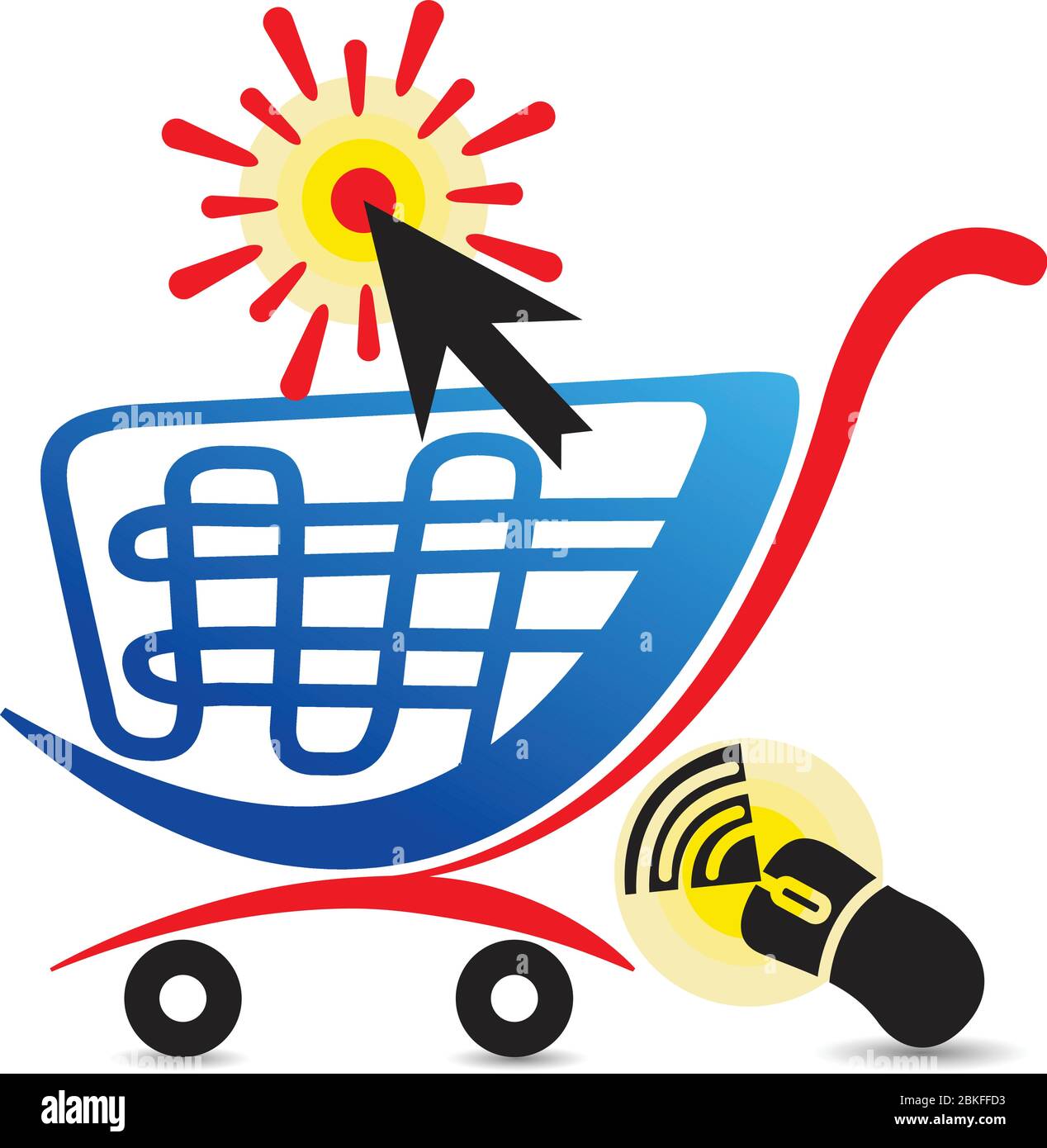 Illustration art of a online purchase logo with background Stock Vector ...