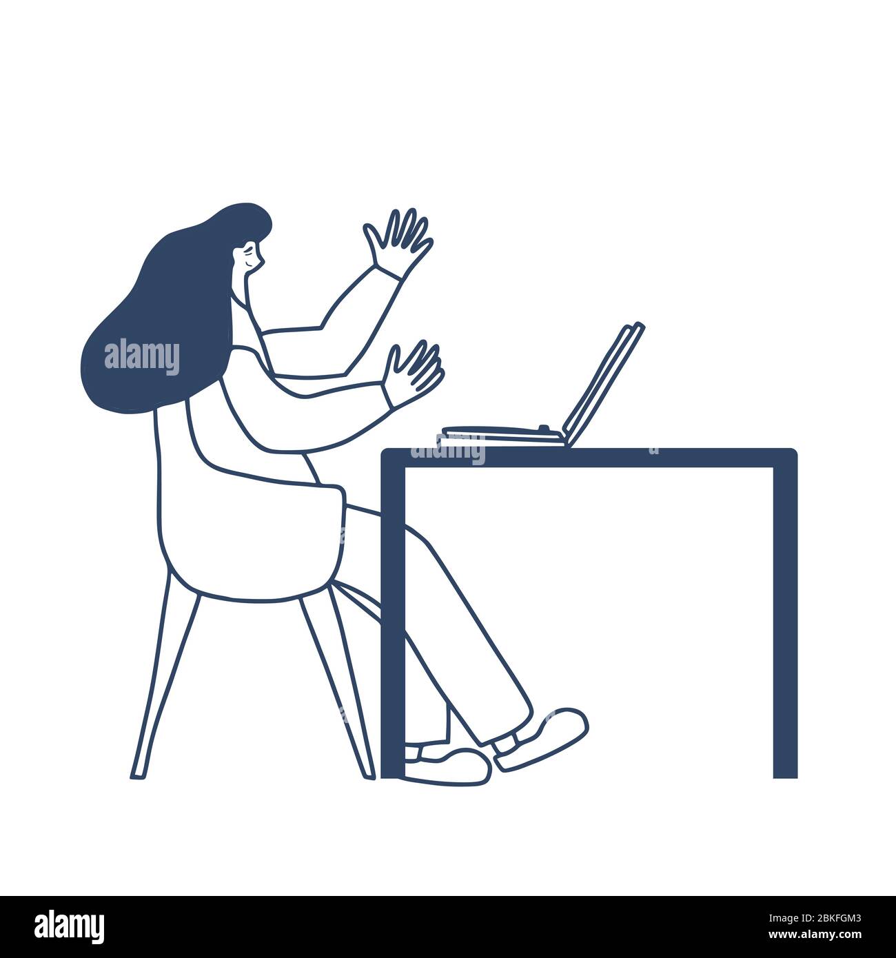 Casual interview woman Stock Vector Images - Alamy