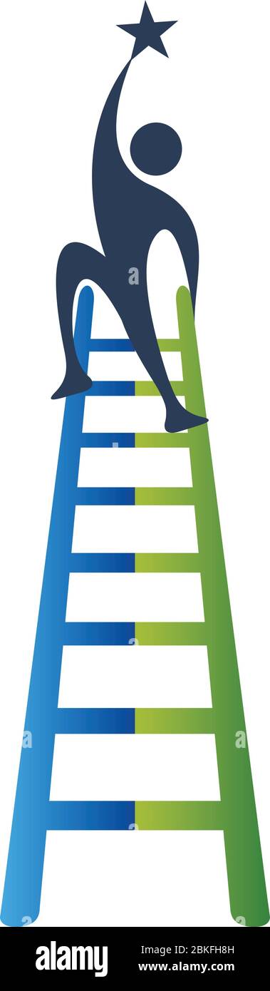 man support ladder logo Stock Vector Image & Art - Alamy