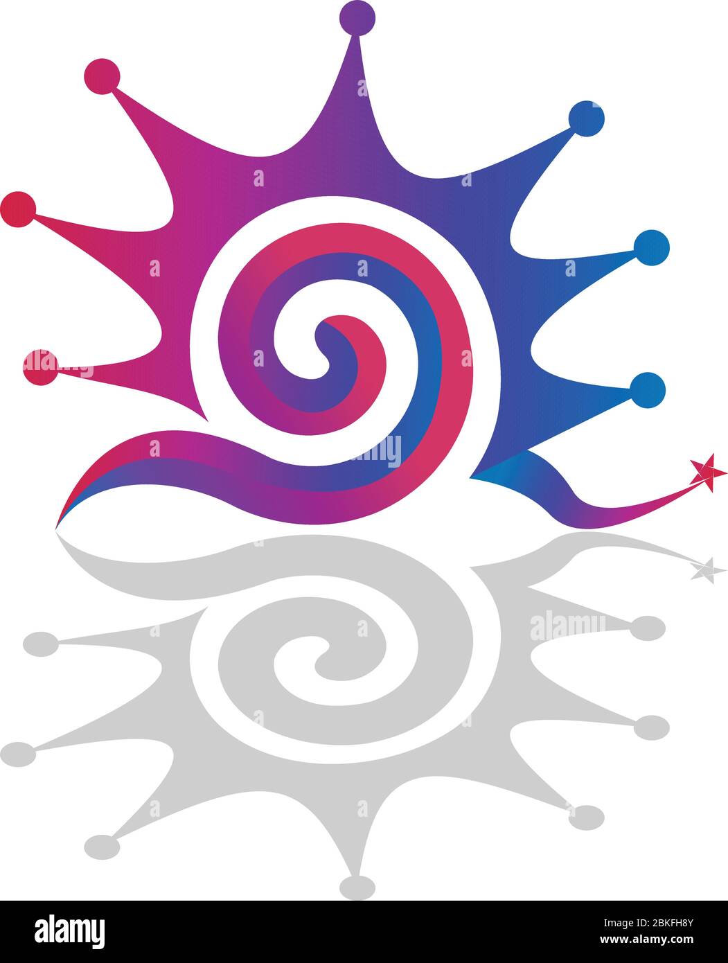 Illustration art of a bright swirl logo with background Stock Vector ...