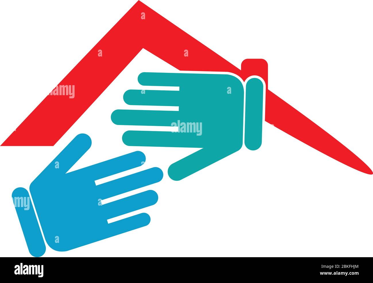 Illustration art of a home shake logo with isolated background Stock ...