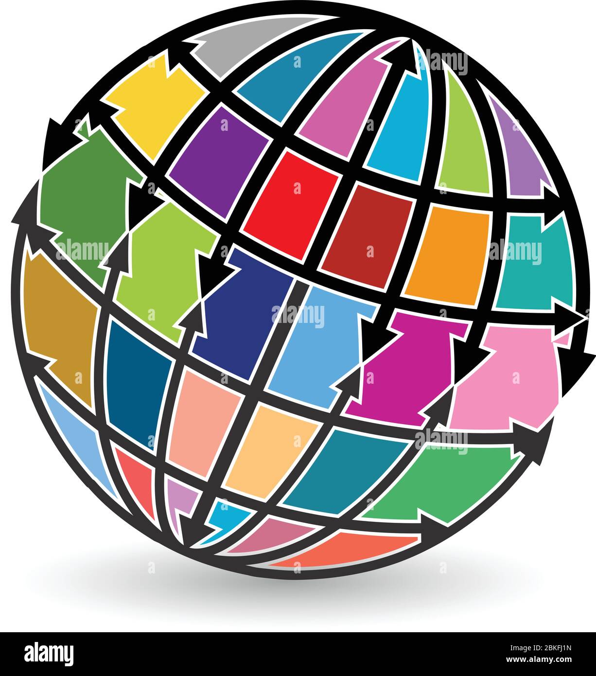 arrow world logo Stock Vector Image & Art - Alamy