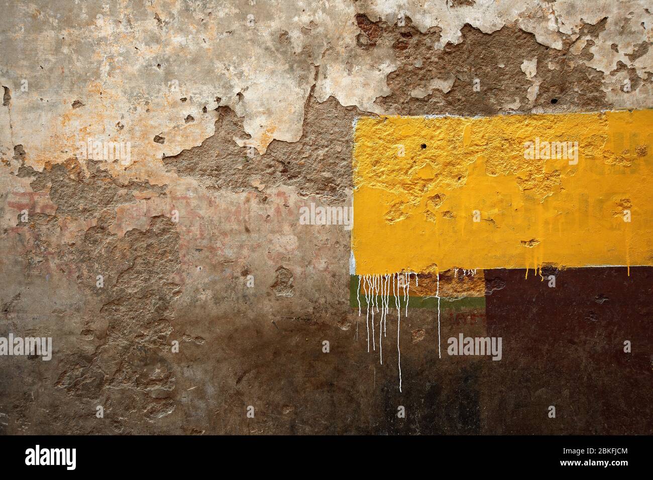 Wall texture, Varanasi, India Stock Photo - Alamy