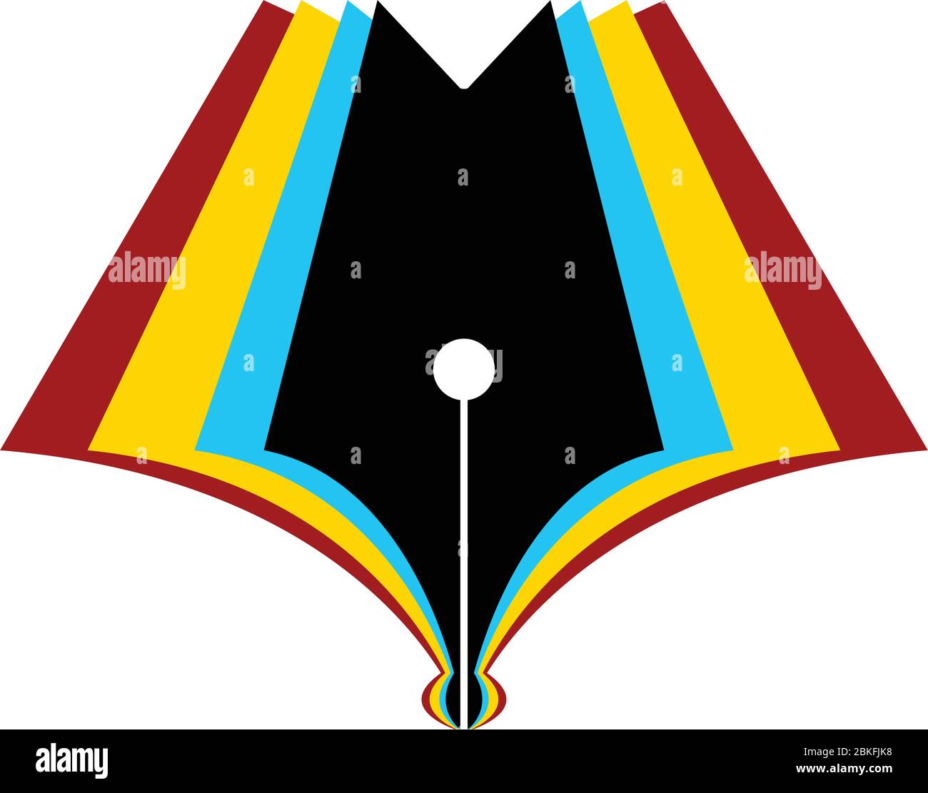 Illustration art of a pen with book logo on isolated background Stock ...