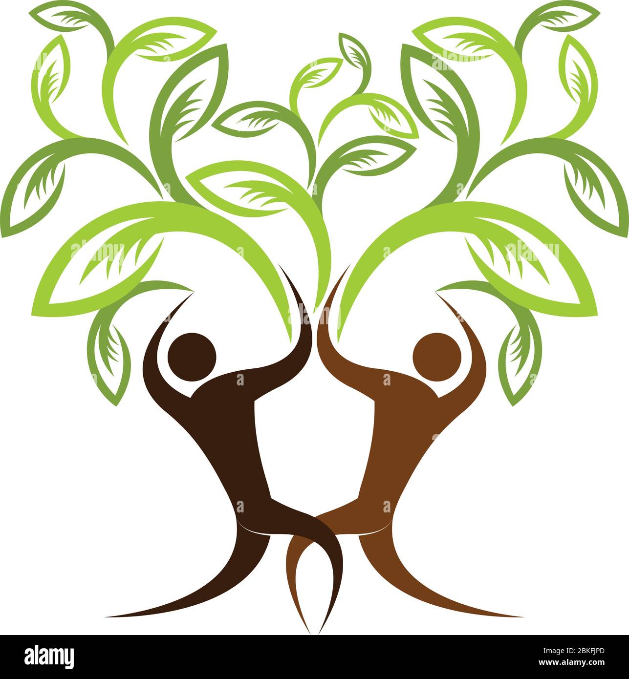 Illustration art of a couple tree with isolated background Stock Vector ...