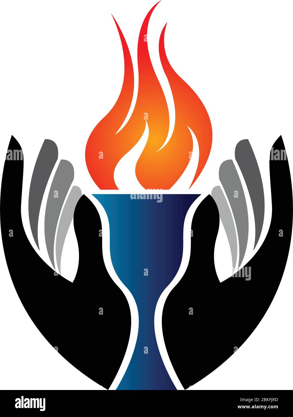 Hand with a torch Stock Vector Images - Alamy
