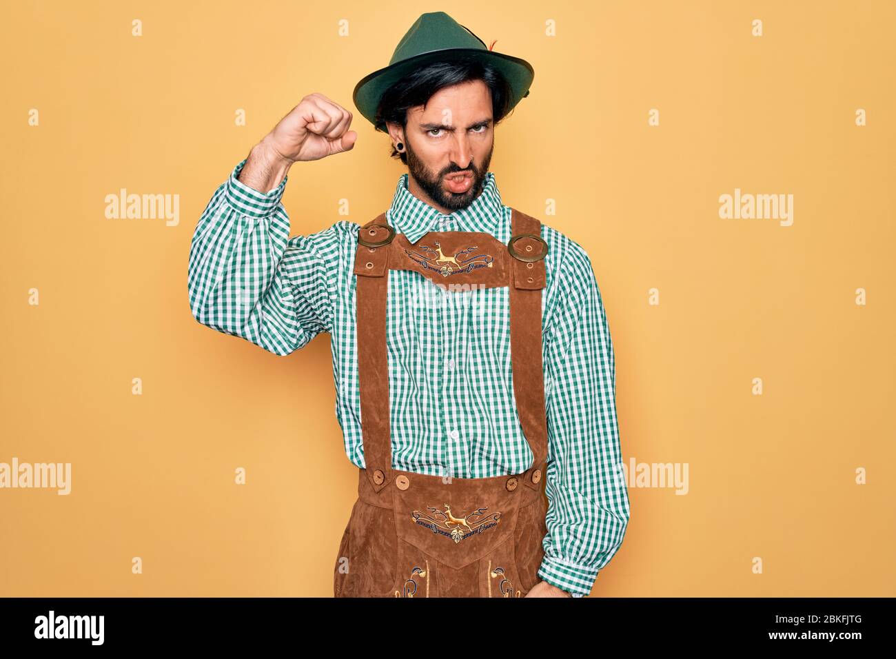 Young handsome man wearing tratidional german octoberfest custome for ...