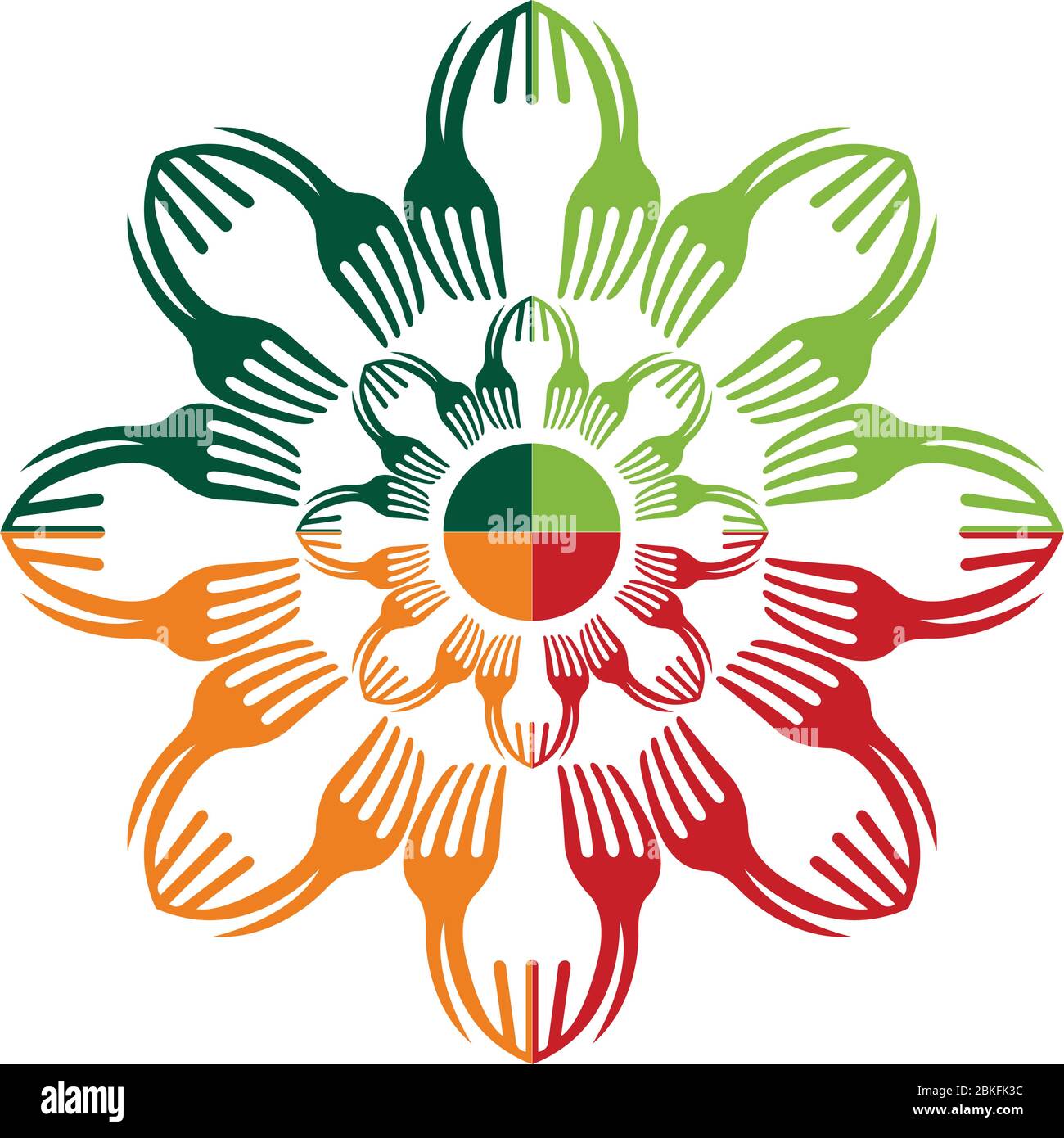 floral fork logo Stock Vector Image & Art - Alamy