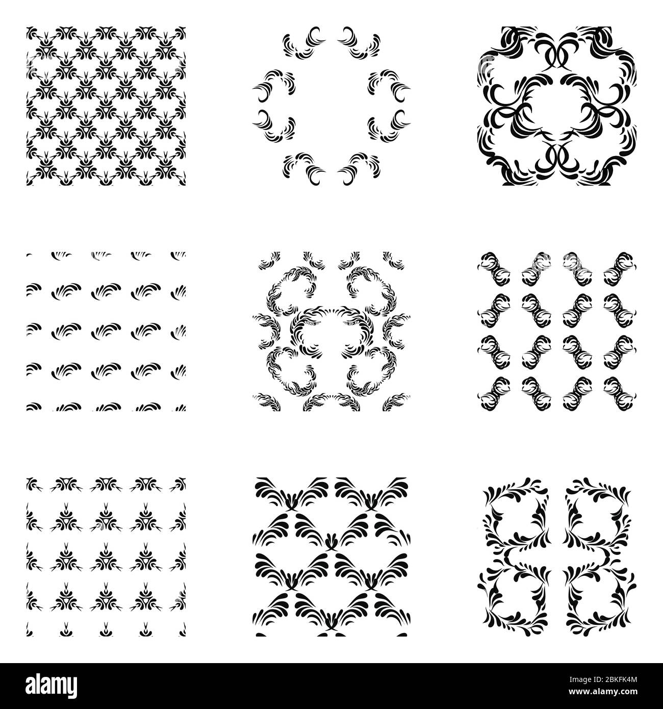 Universal different seamless patterns. Retro fashion style patterns ...