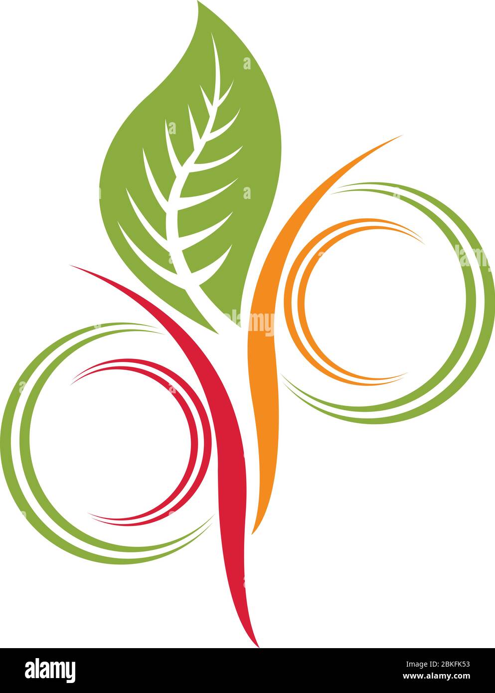 Illustration art of a leaf logo with isolated background Stock Vector ...