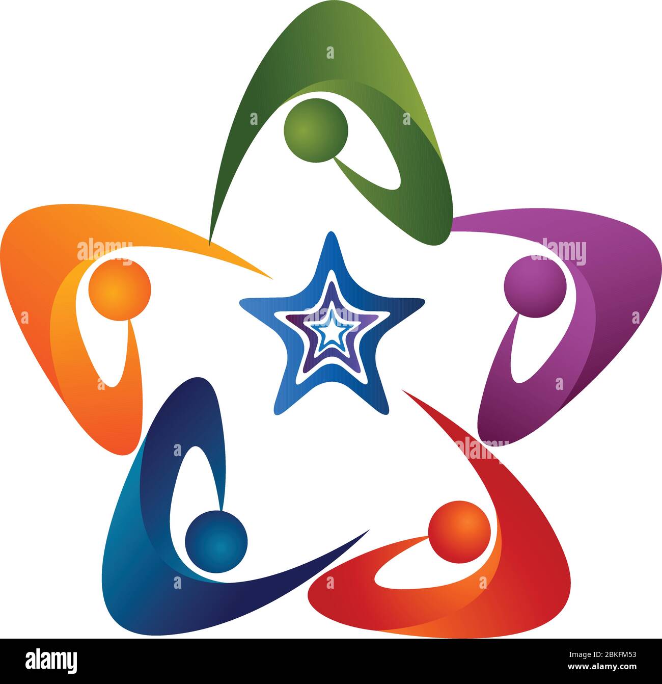 Illustration art of a star team logo with isolated background Stock ...