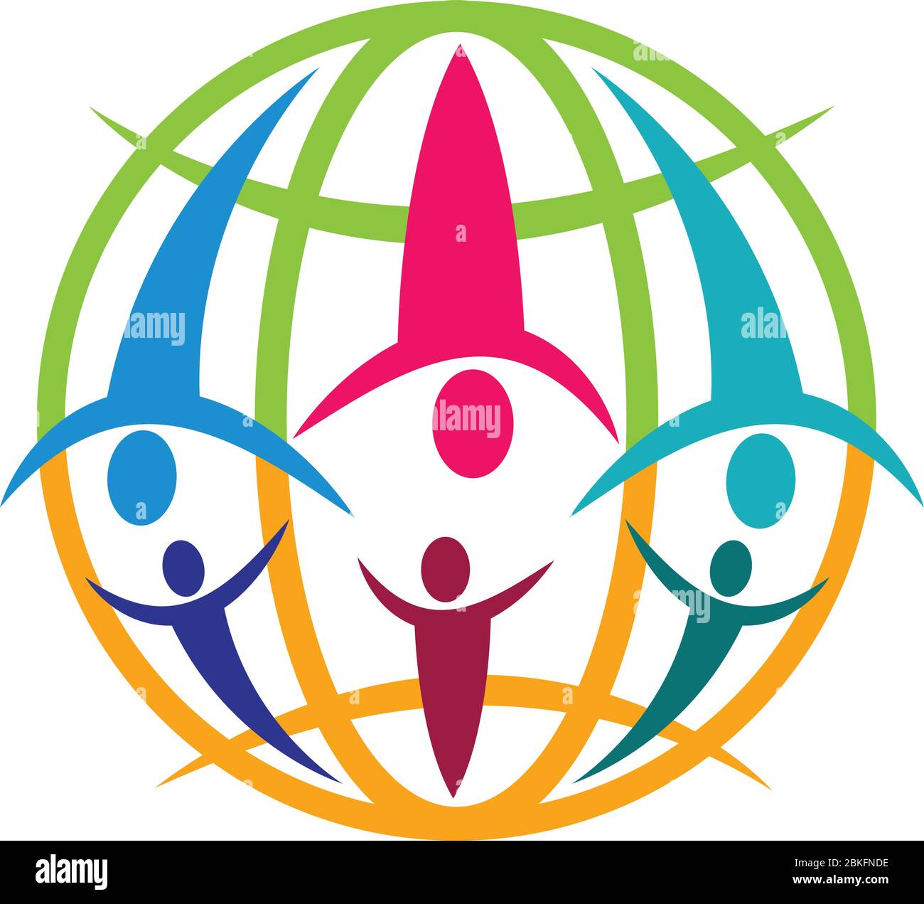 Illustration art of a human globe logo with isolated background Stock Vector Image & Art - Alamy