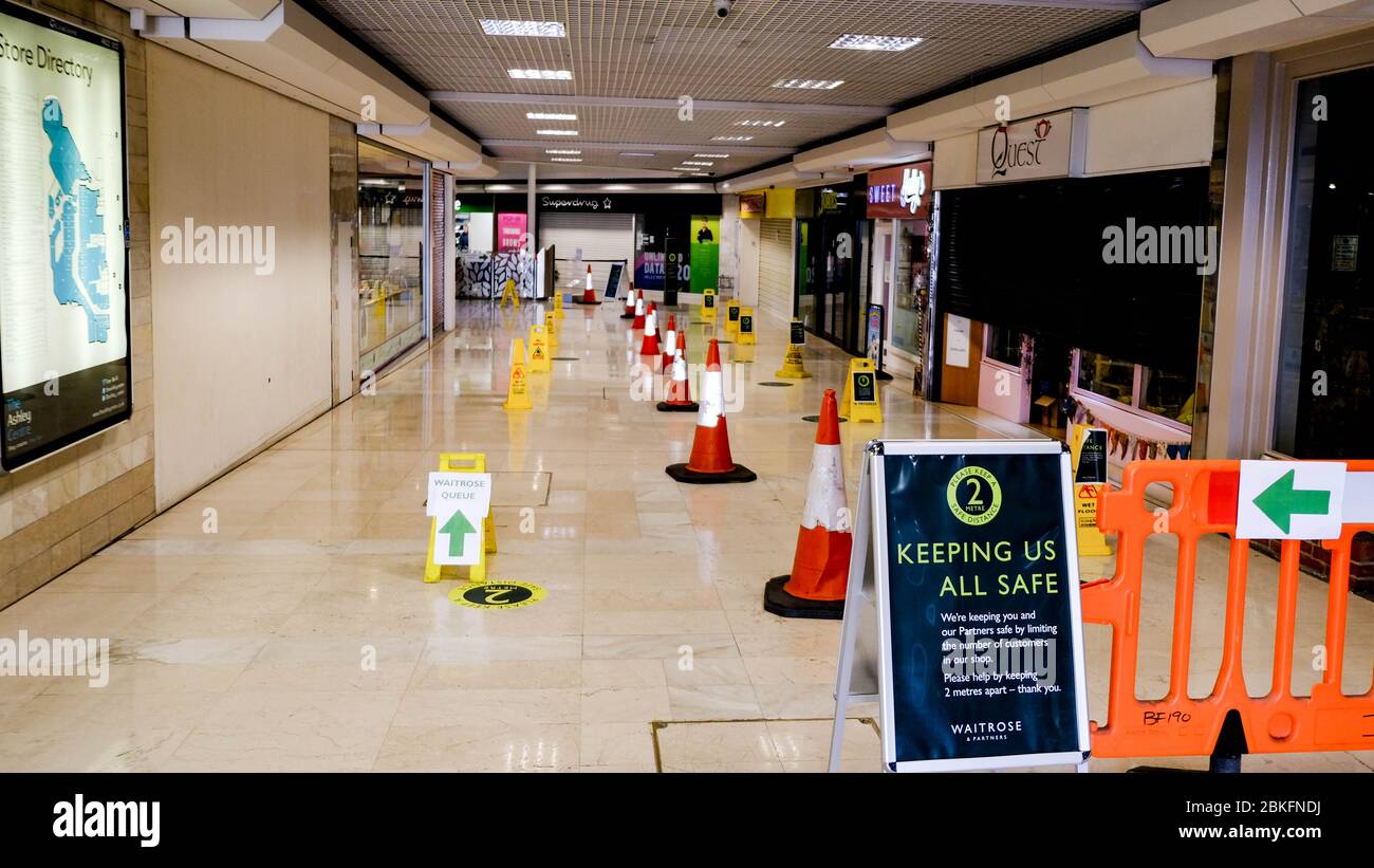 An Empty South London Shopping Mall Installed Cones And Barriers To ...
