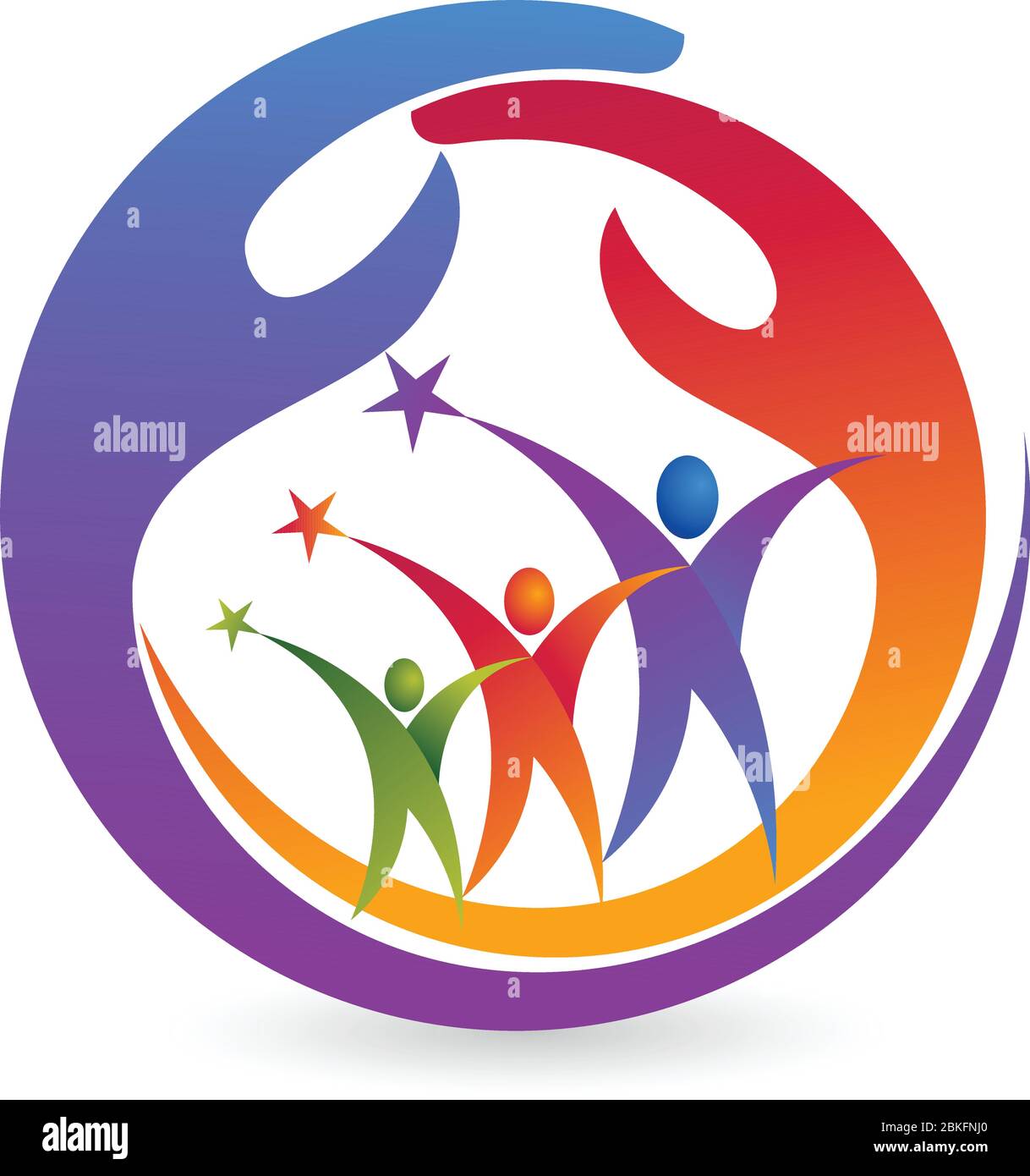 Illustration art of a team care logo with background Stock Vector Image ...