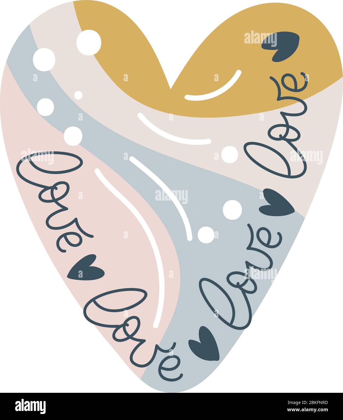 Vector Childish hand drawn heart. Creative scandinavian kids element of ...