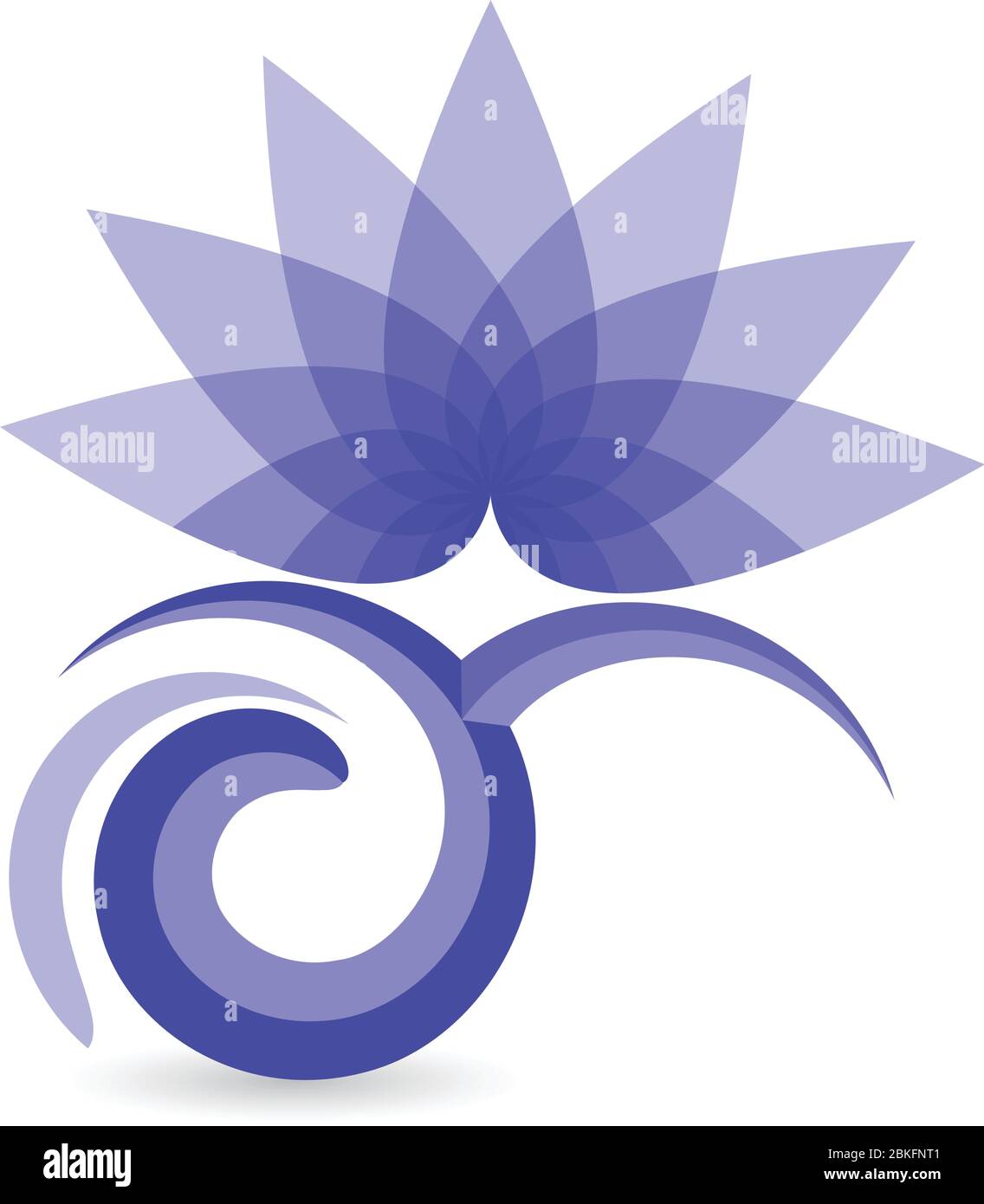 Illustration art of a lotus logo with isolated background Stock Vector ...