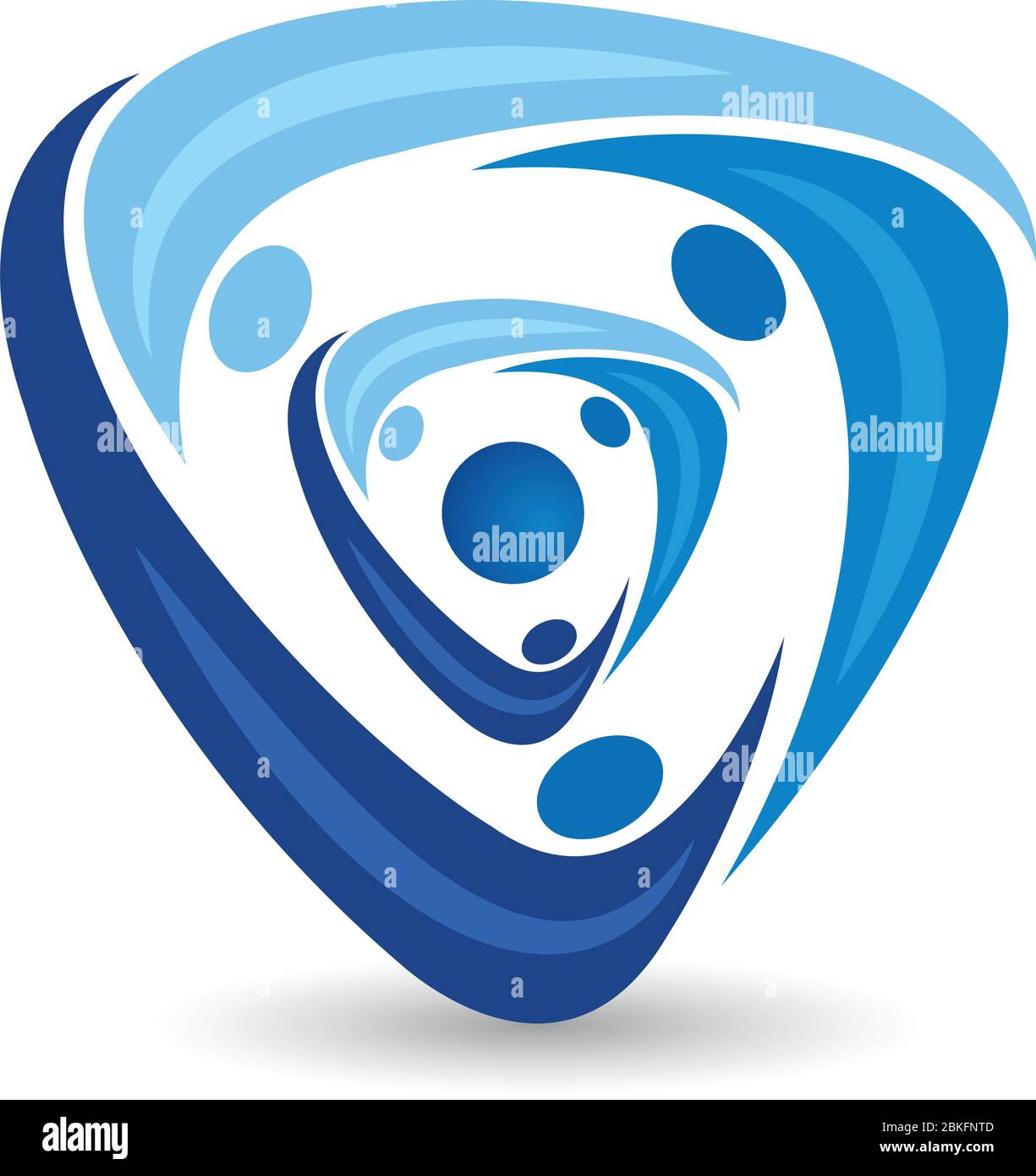 Illustration art of a triangle human logo with isolated background ...