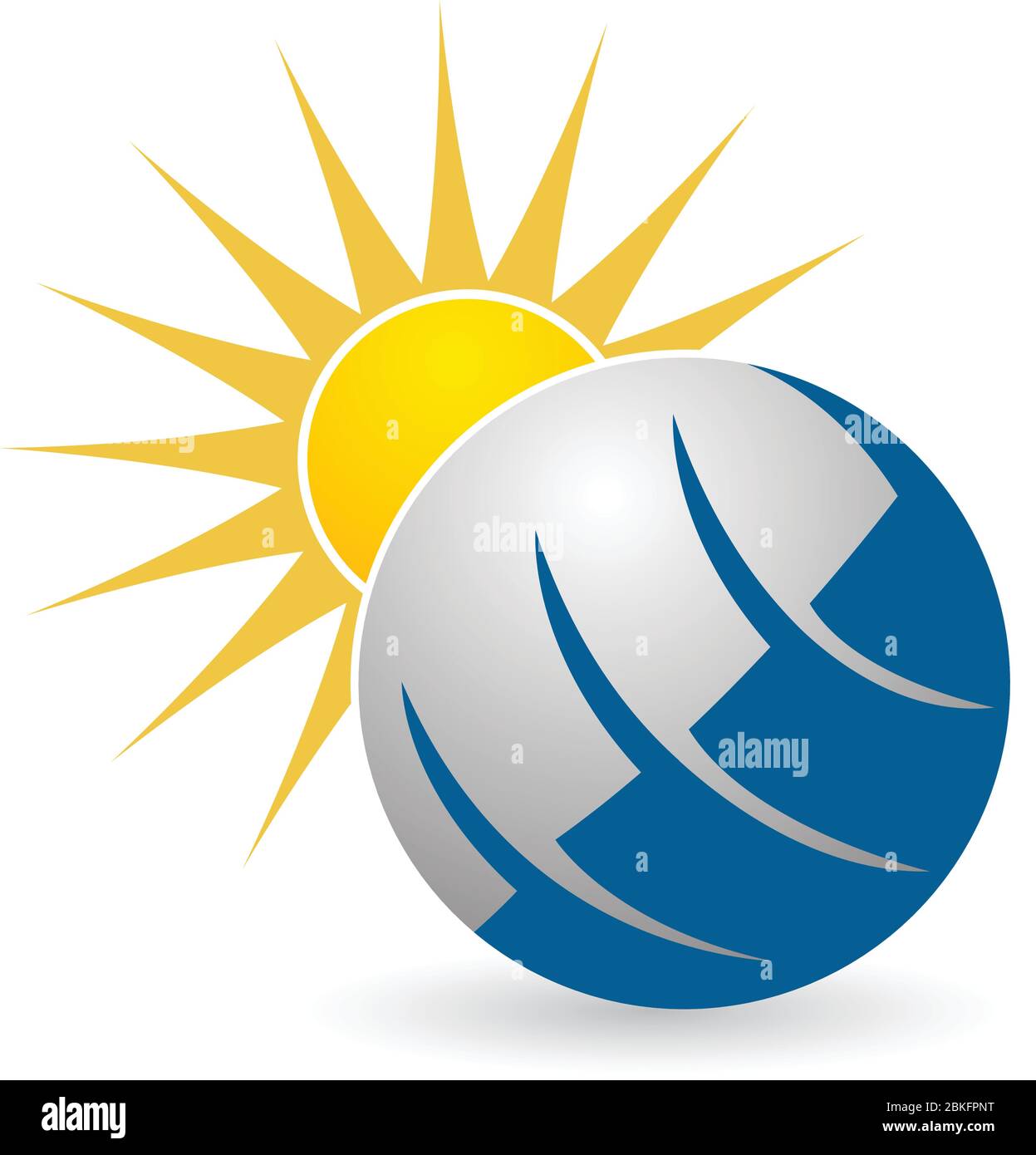 Illustration art of a globe sun logo with background Stock Vector Image ...