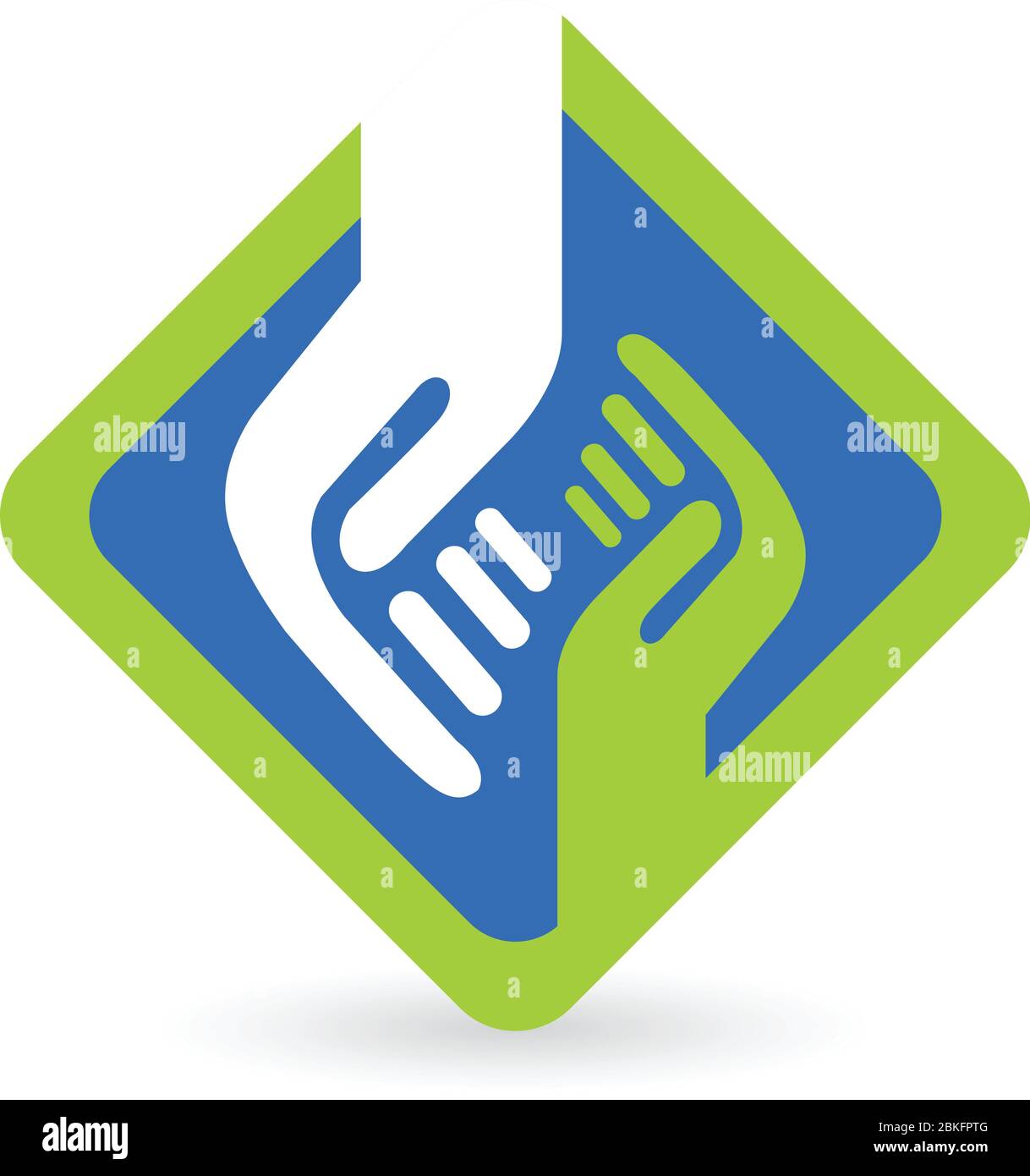 Illustration art of a hand logo with isolated background Stock Vector ...