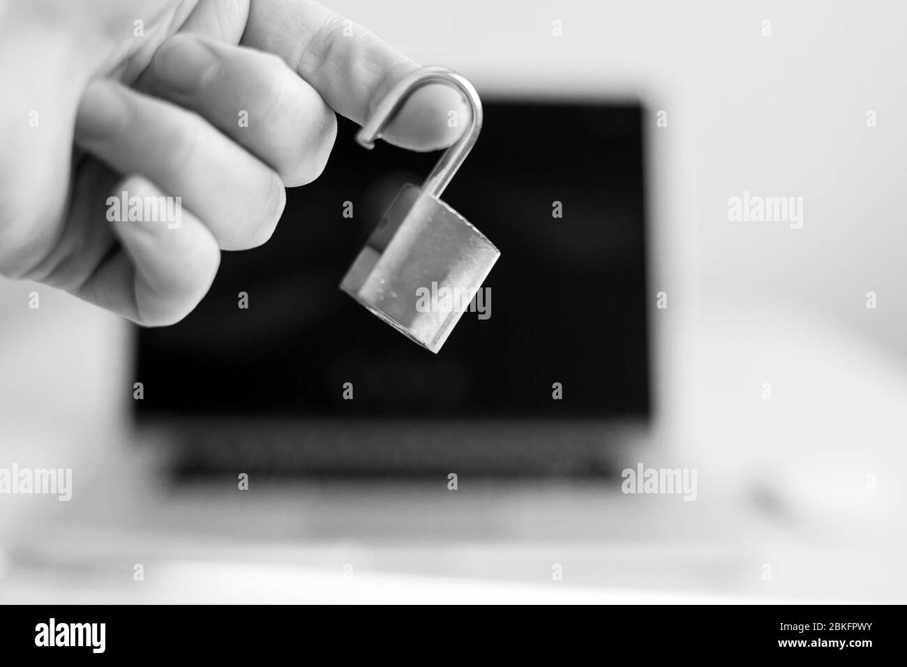 Male in front computer screen Black and White Stock Photos & Images - Alamy