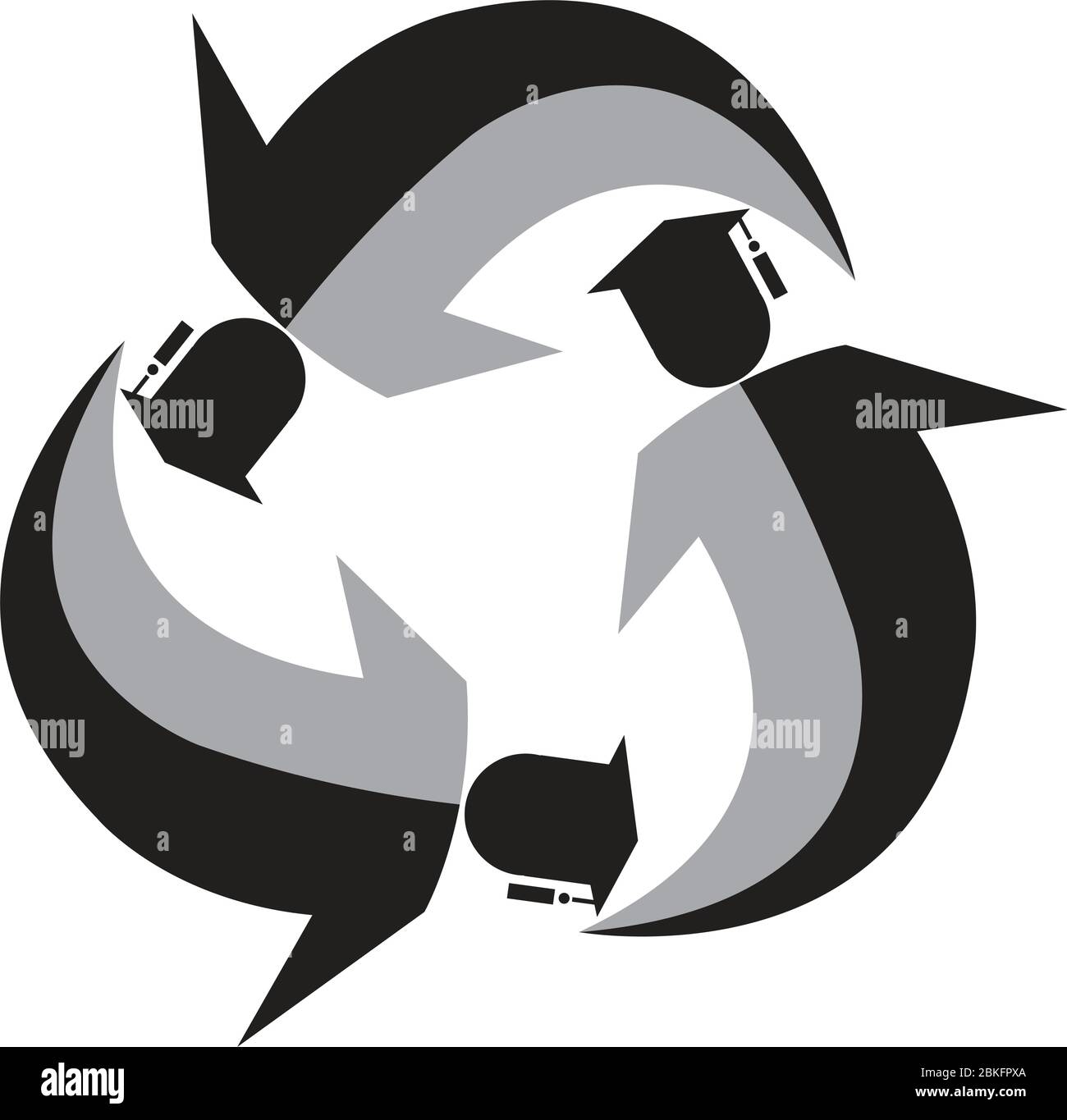 Illustration art of a educational environmental logo with isolated ...
