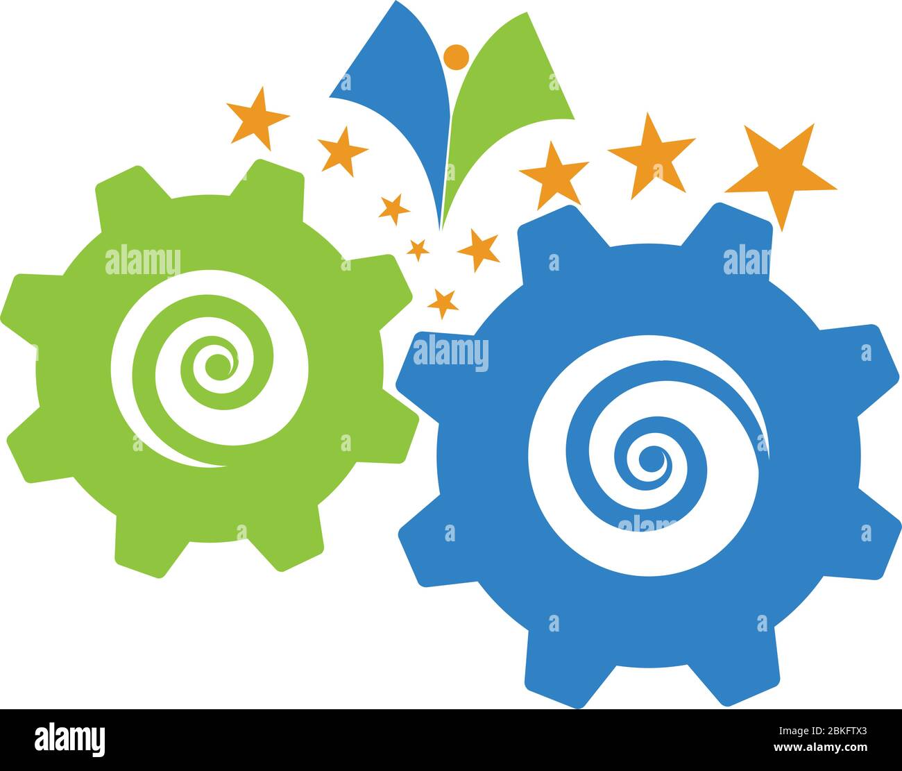Illustration art of a industrial education logo with isolated ...