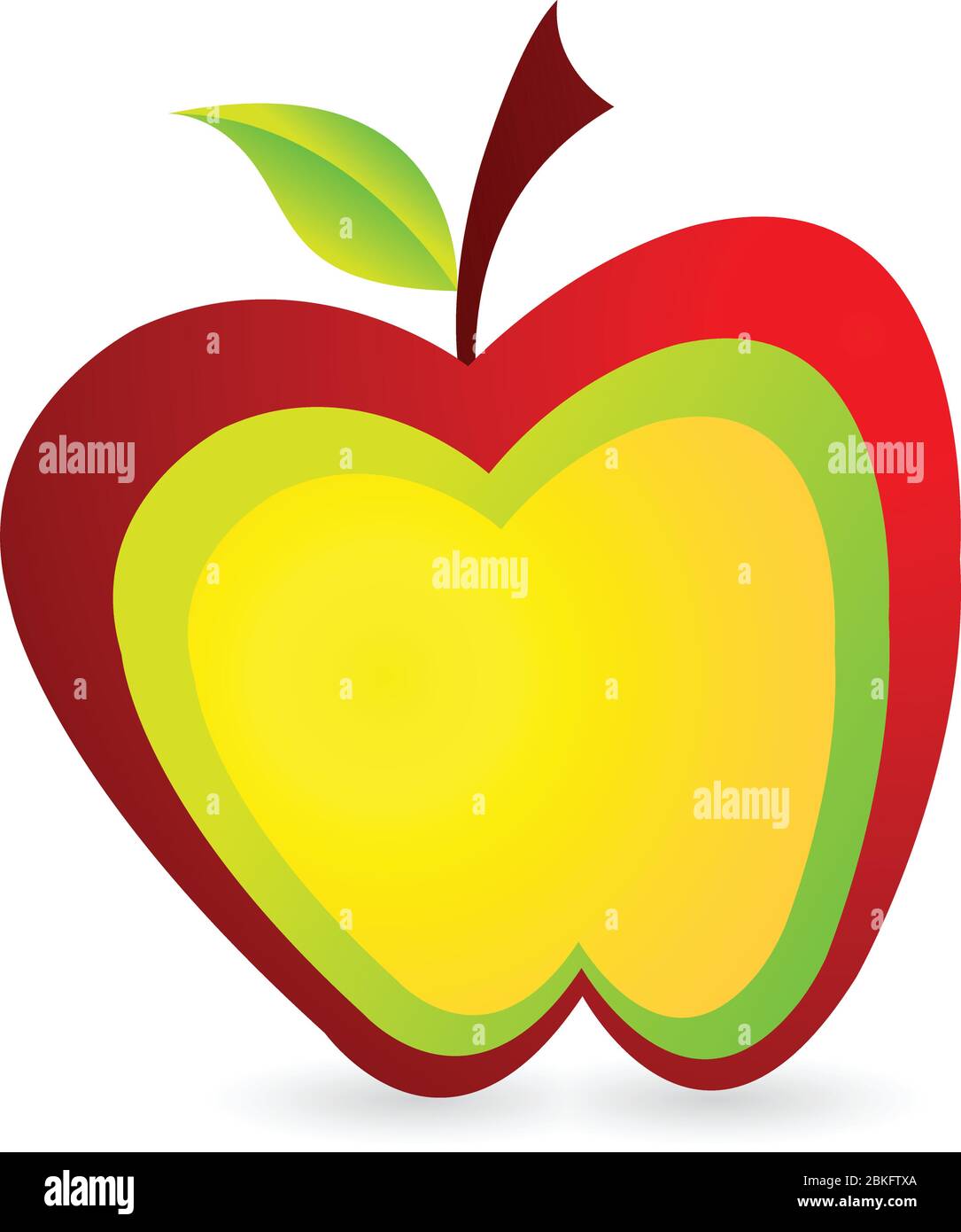 Illustration art of a apple logo with isolated background Stock Vector ...