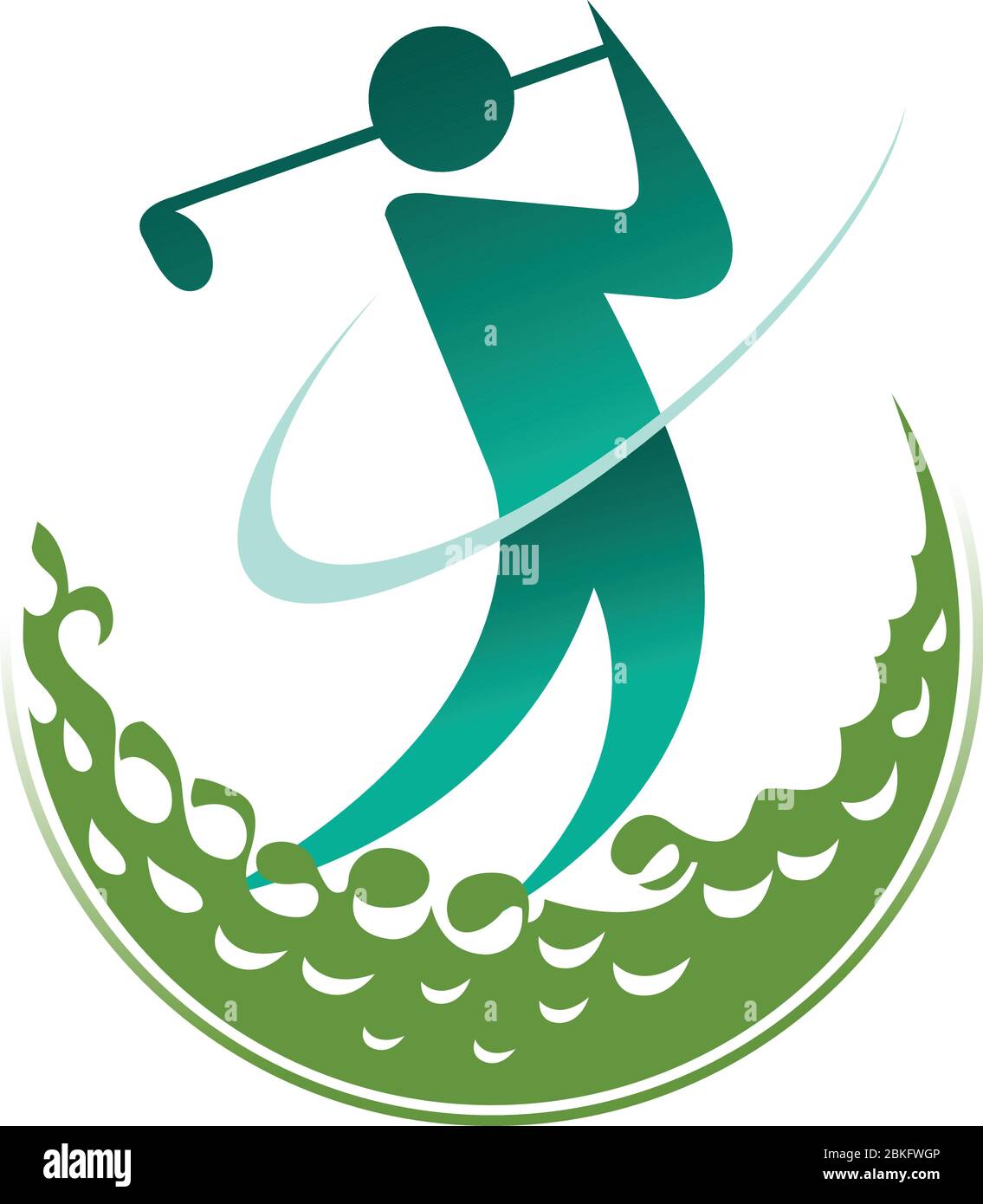 Illustration art of a golfer logo with background Stock Vector Image ...