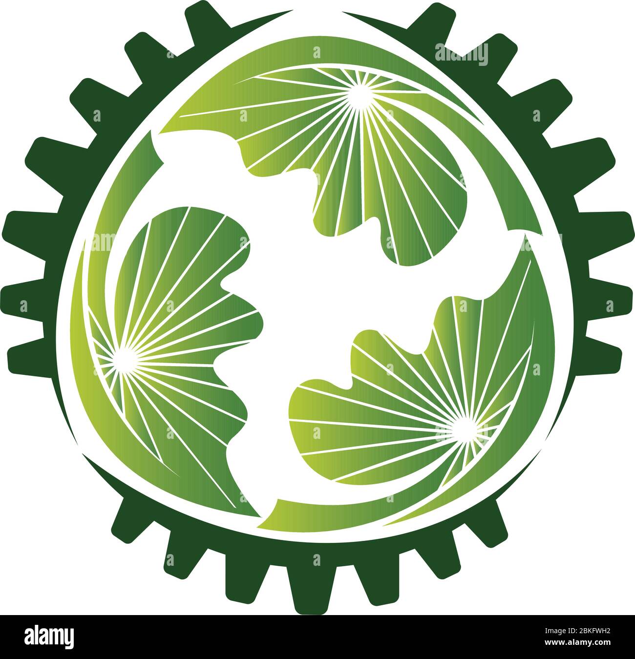 Eco gear logo Stock Vector Image & Art - Alamy