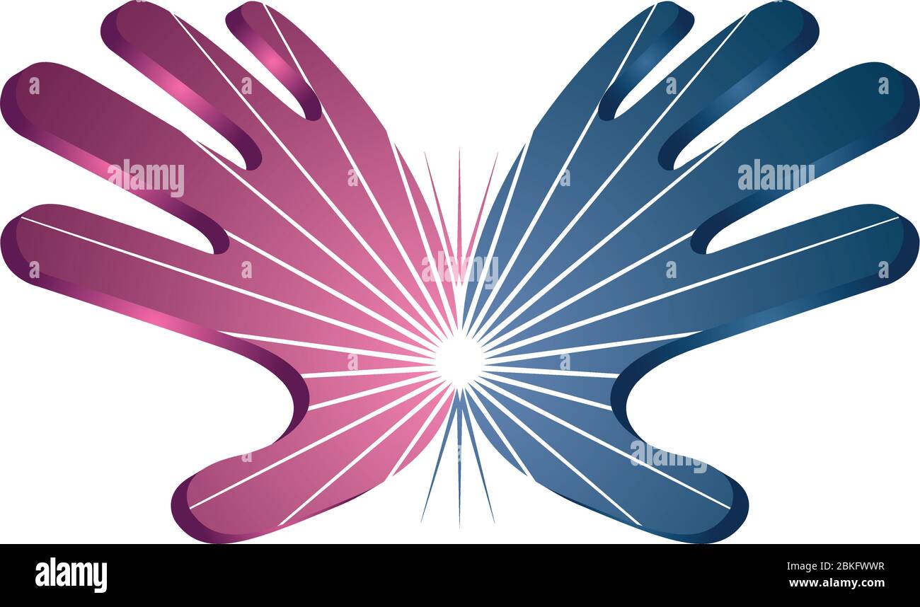 double power hands logo Stock Vector Image & Art - Alamy