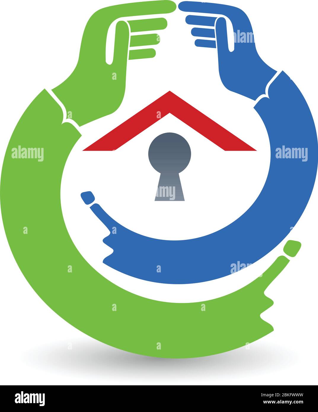 Illustration of a security house logo with isolated background Stock ...