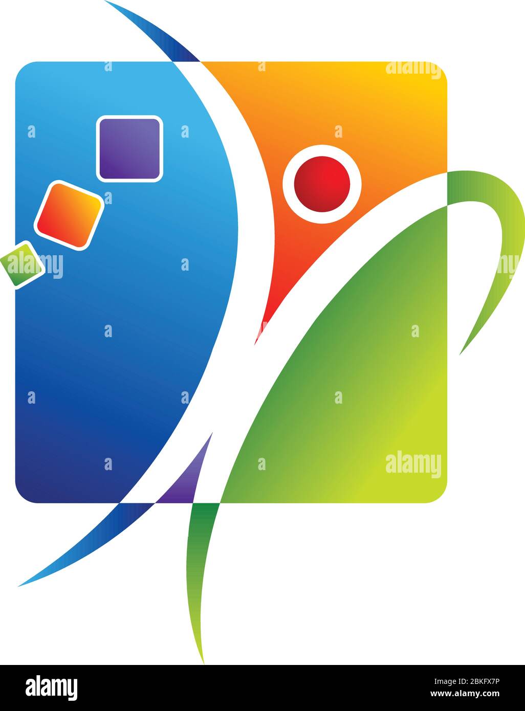 Illustration art of a active human logo with isolated background Stock ...