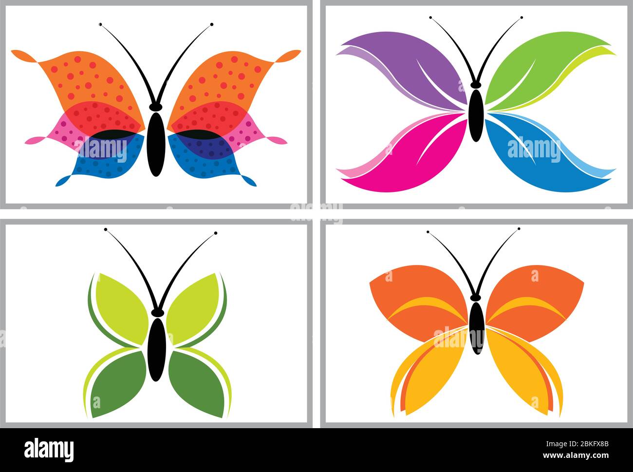 Illustration art of a butterfly logo with isolated background Stock ...