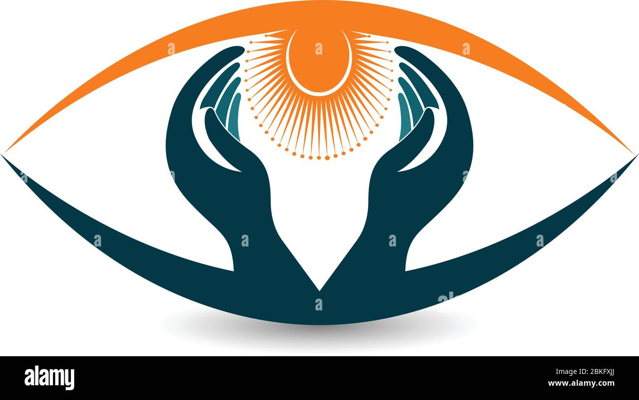 Illustration art of a bright eye care logo with isolated background ...