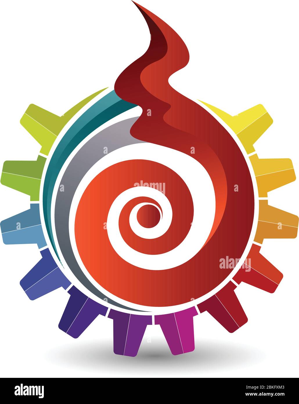 gear flame logo Stock Vector Image & Art - Alamy